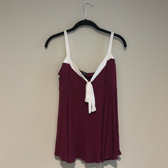 Moda International | Tops | Vintage Moda International Burgundy And ...